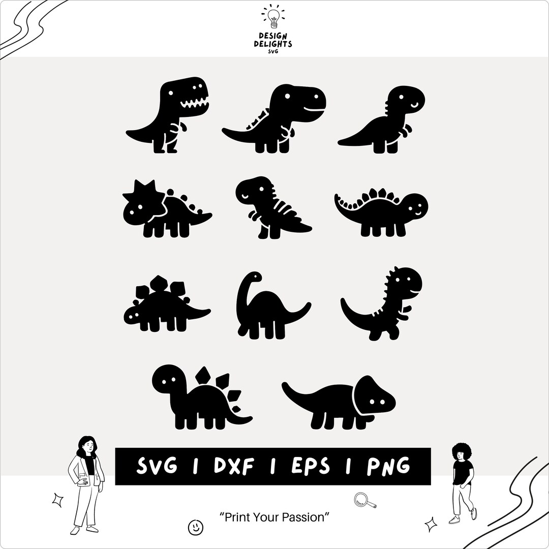 Cute Dinosaur Svg, Dinosaur Svg Bundle, Dinosaur Clipart, Dinosaur ...