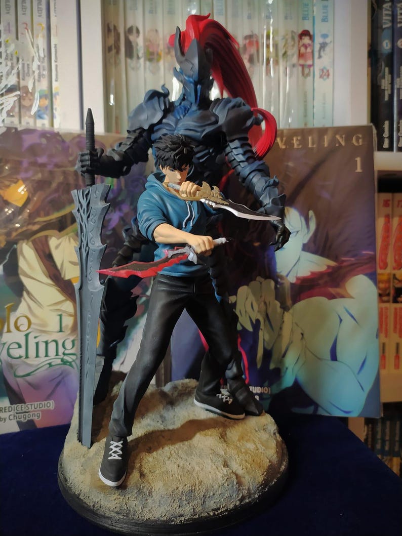 Handmade Diorama Solo Leveling Figure, Anime Manga Display, Sung Jin ...