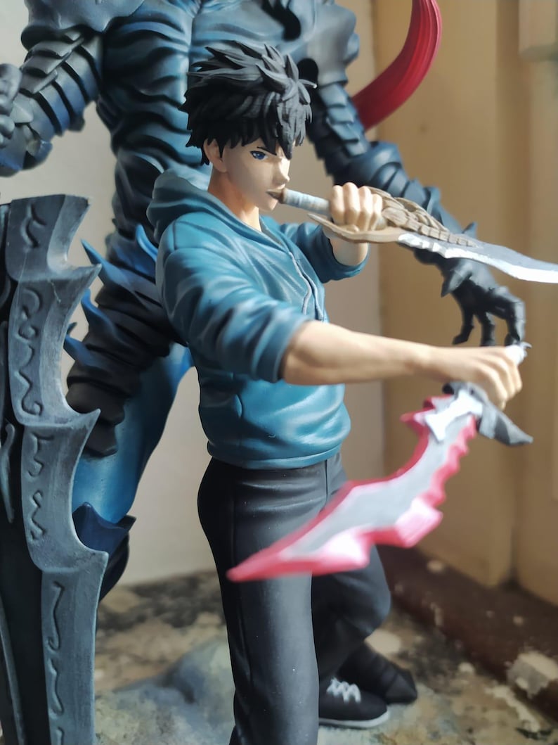 Handmade Diorama Solo Leveling Figure, Anime Manga Display, Sung Jin ...