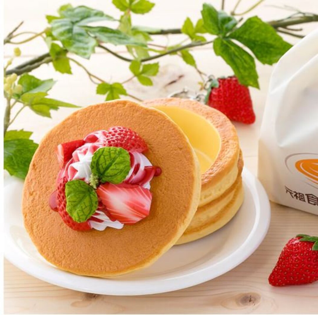 Fake Pancake Case, Realistic Strawberry Pancake With Fresh Whipped ...
