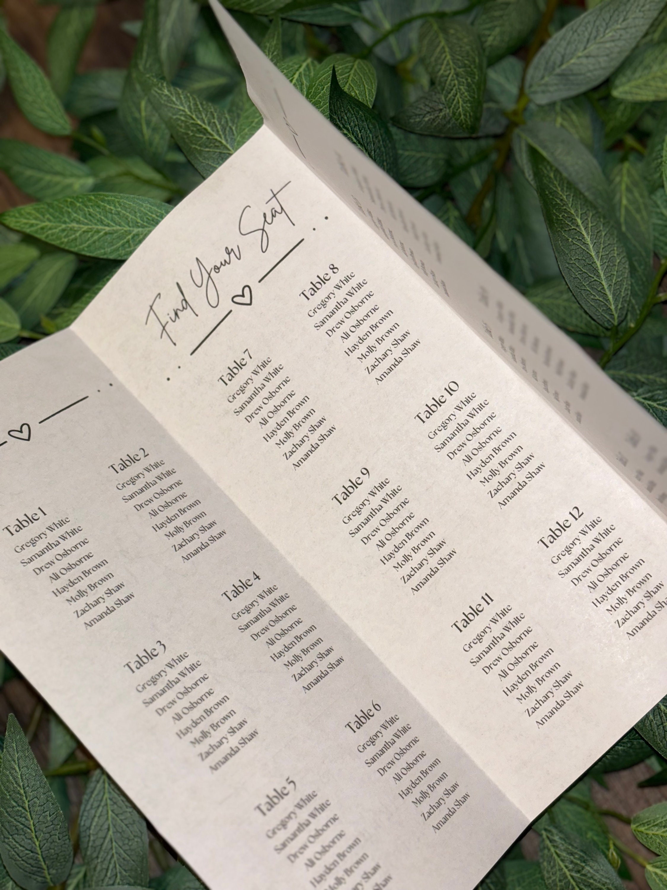 Trifold Wedding Program Template With Seating Chart Infographic Wedding ...