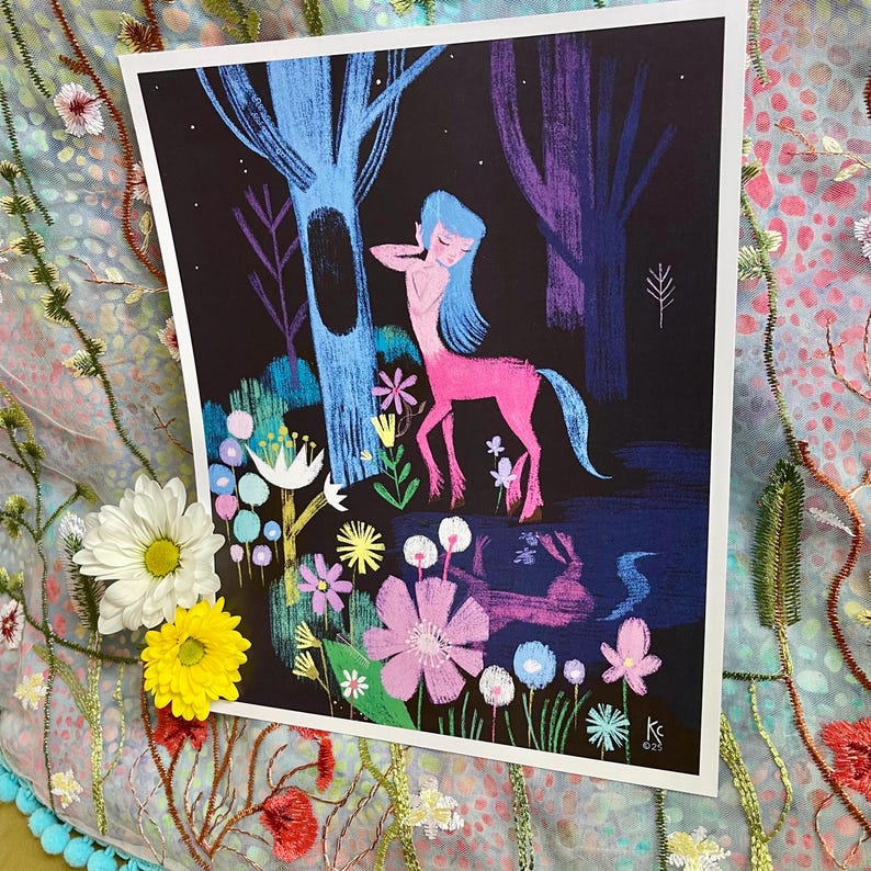 Centaur Homage to Fantasia and Mary Blair 8x10 Signed Print - Etsy