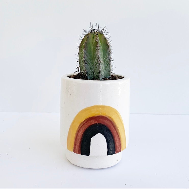 Rainbow Ceramic Planters Pots - Etsy Canada