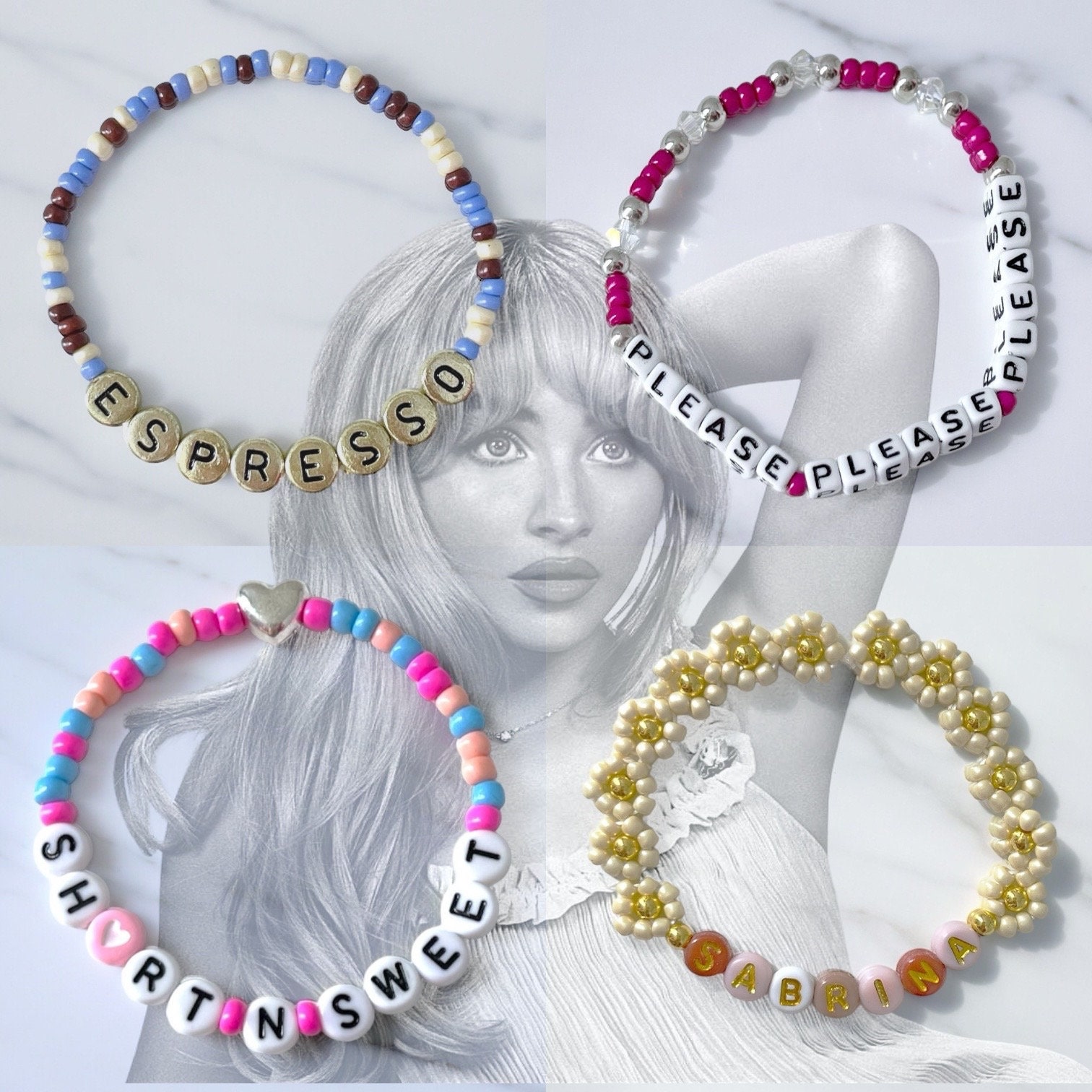 Custom Beaded SABRINA CARPENTER Singer Artist Inspired Short N Sweet ...