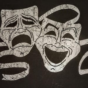 Theater Mask..laughing/ Crying / Comedy/ Tragedy Metal Wall Decore ...