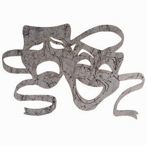 Theater Mask..laughing/ Crying / Comedy/ Tragedy Metal Wall Decore ...