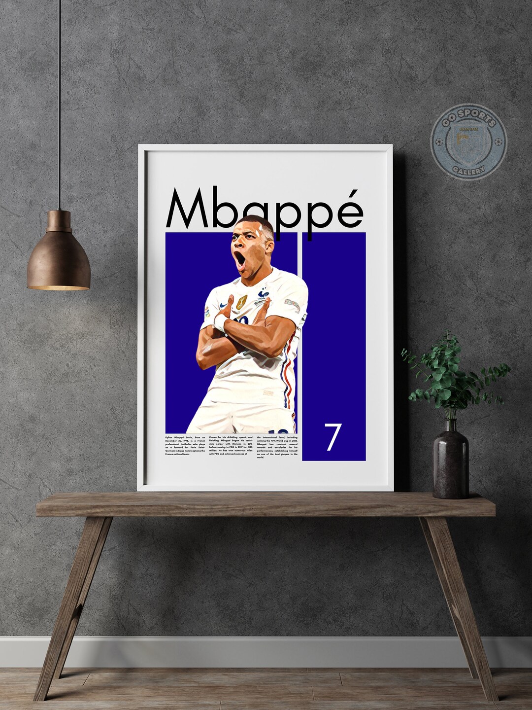 Kylian Mbappe Wall Art : Instant Digital Download Ronaldo Football ...