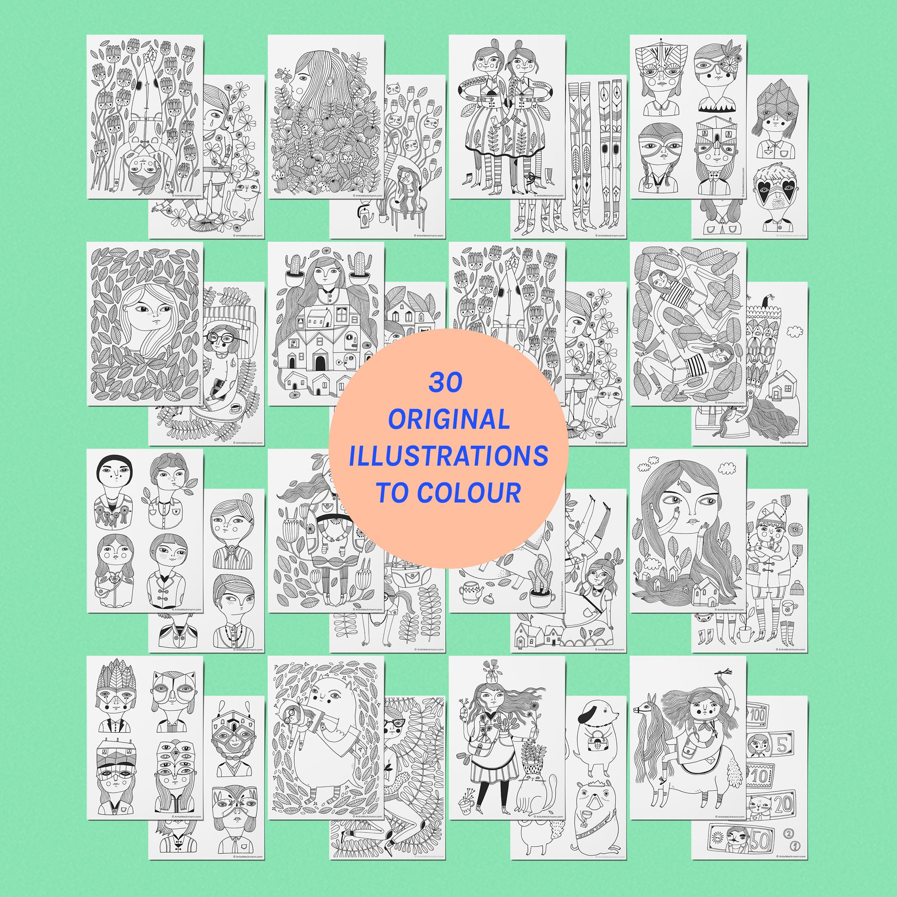 Printable Digital Colouring Book a Short Colouring Book of Nearly ...