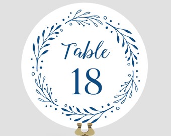Blue Table Numbers - Etsy