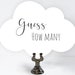 Guess How Many Sign and Sign Stand Cloud Sign for Baby Shower - Etsy