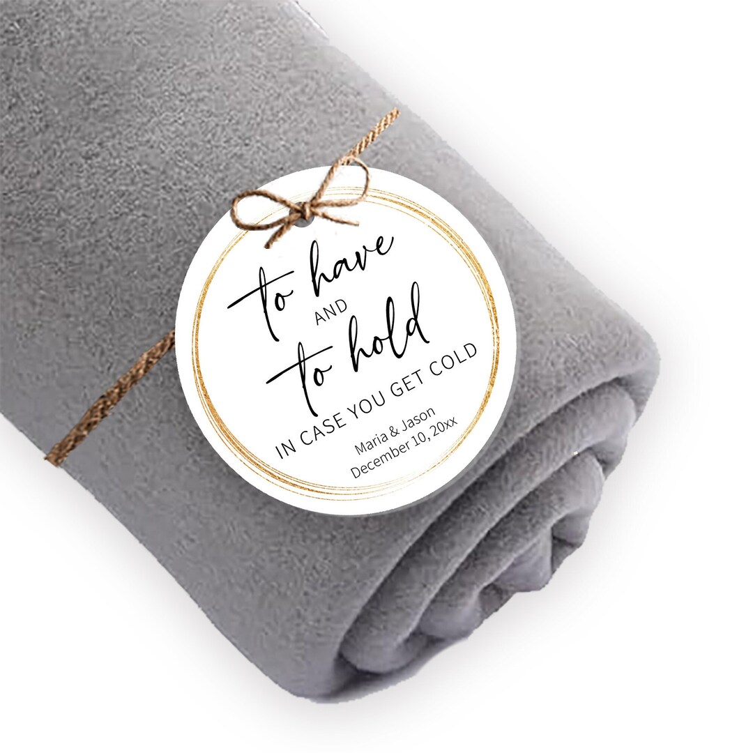 Round Tags for Winter Wedding Blankets, Shawls, Throws, to Have and to ...