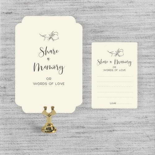 Share a Memory Card for Celebration of Life Share a Memory or - Etsy