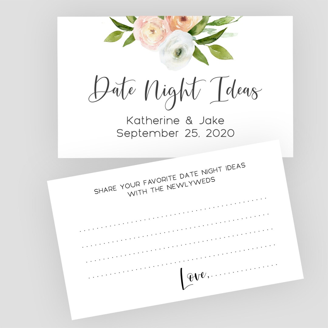 PRINTED Date Night Idea Cards Personalized Game Cards for - Etsy