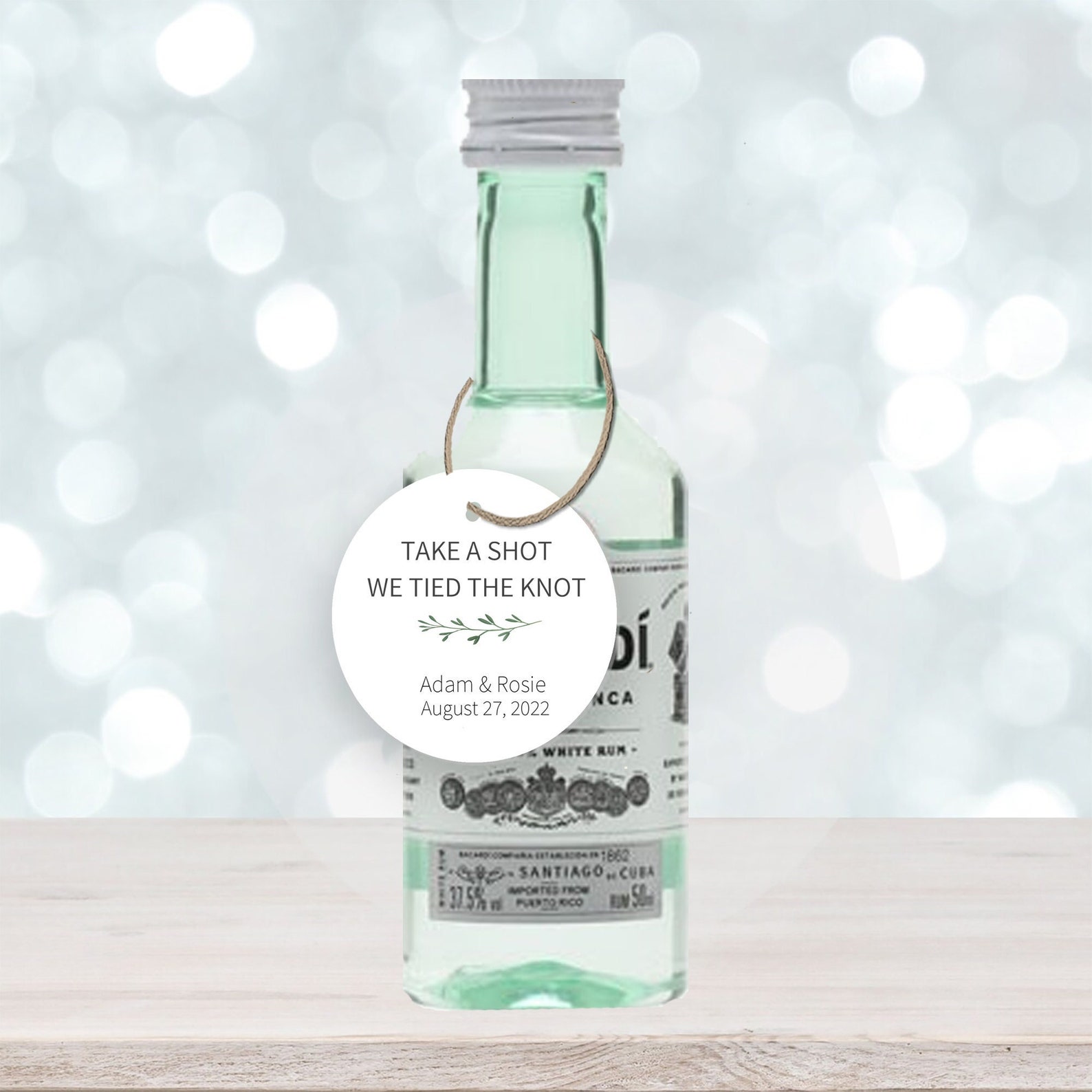 Wedding Alcohol Thank You Tags Take a Shot Wedding Liquor - Etsy