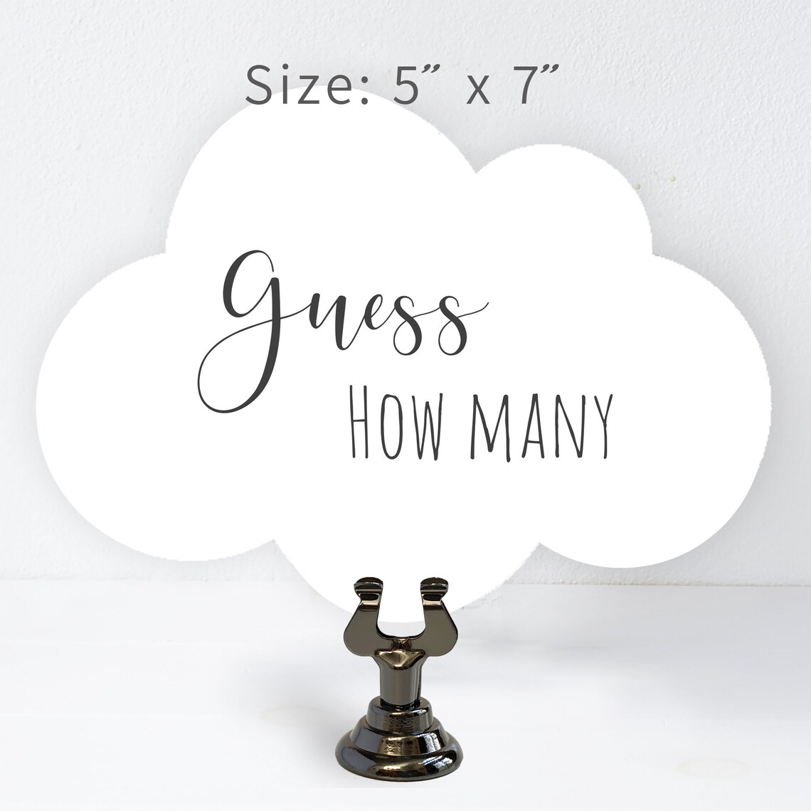 Guess How Many Cards and Sign and Stand Baby Shower Game - Etsy