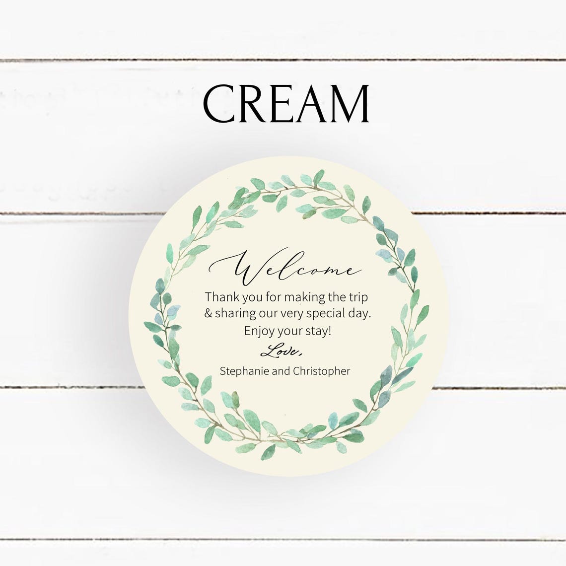 Welcome Bag Stickers, Greenery Stickers for Hotel Wedding Guest Gift ...
