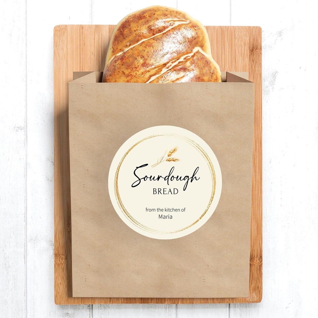 Sourdough Bread Label, 3.5" Stickers for Homemade Bread Bag - Etsy