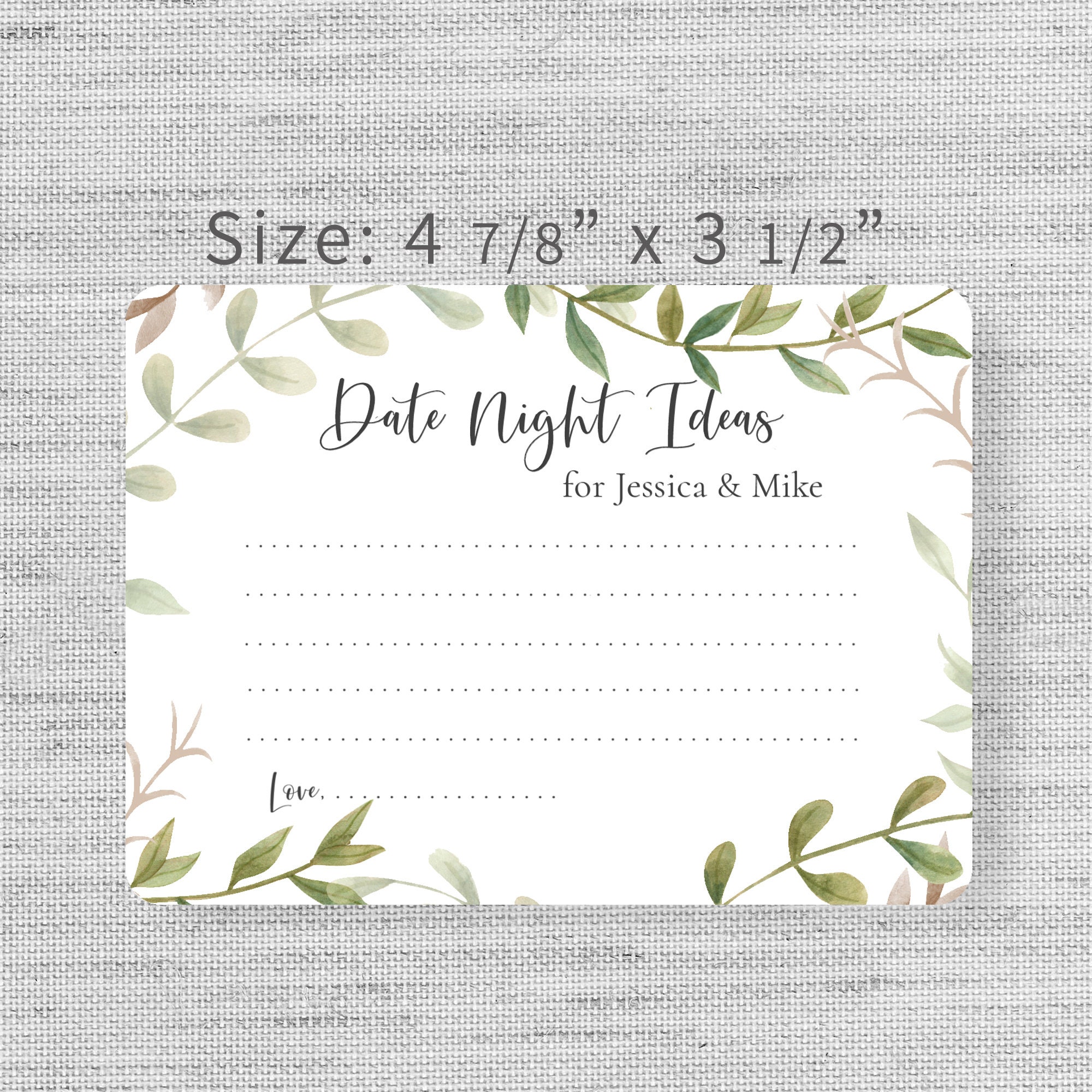 Personalized Date Night Idea Cards for the Newlyweds Date | Etsy