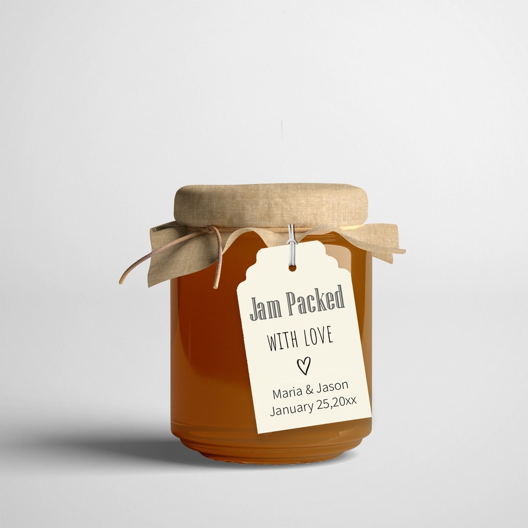 Jam Packed With Love Favor Tags, Homemade Jelly Favor Tags - Etsy
