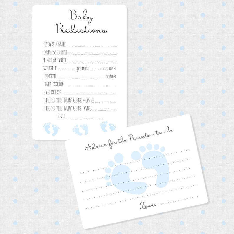 PRINTED Baby Boy Advice Cards Advice and Wishes Cards F01 - Etsy