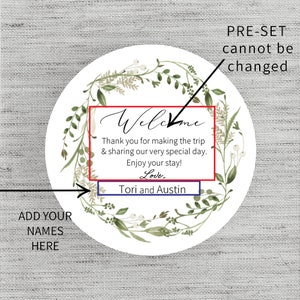 Stickers for Hotel Wedding Guest Gable Box Wedding Favor - Etsy
