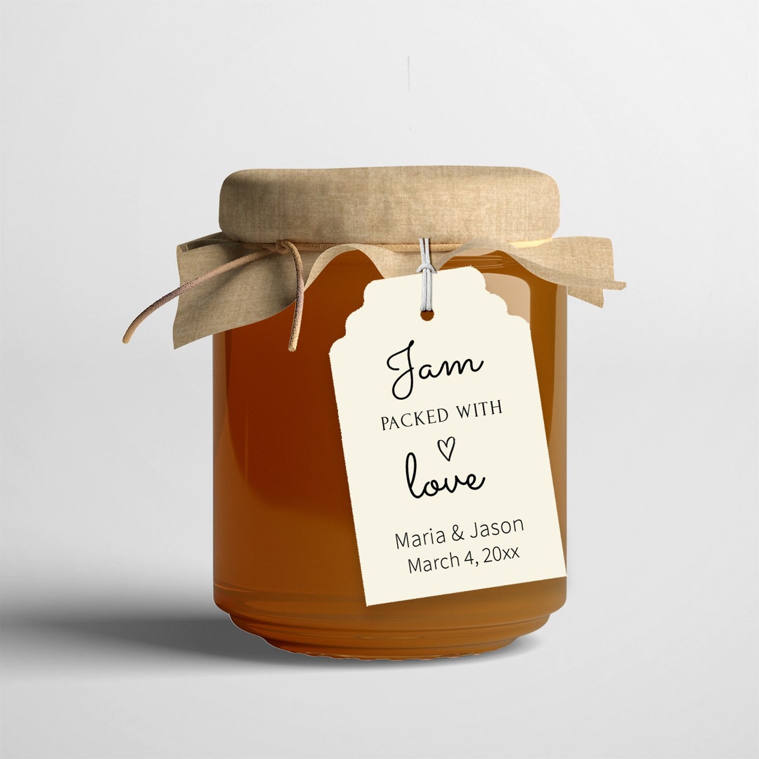 Jam Packed With Love Favor Tags, Wedding Tags for Jam Favor Tags - Etsy