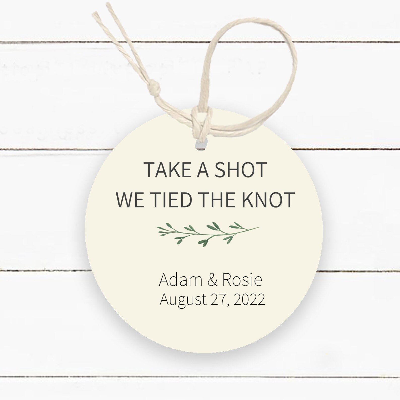 Wedding Alcohol Thank You Tags Take a Shot Wedding Liquor - Etsy