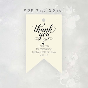 Thank You Mini Champagne Bottle Tags, Baby Shower Bottle Favor Tags ...