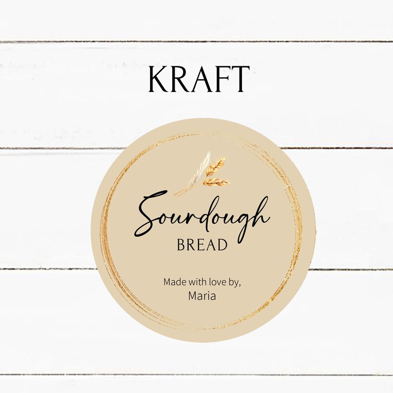 Sourdough Bread Label, 3.5" Stickers for Homemade Bread Bag - Etsy
