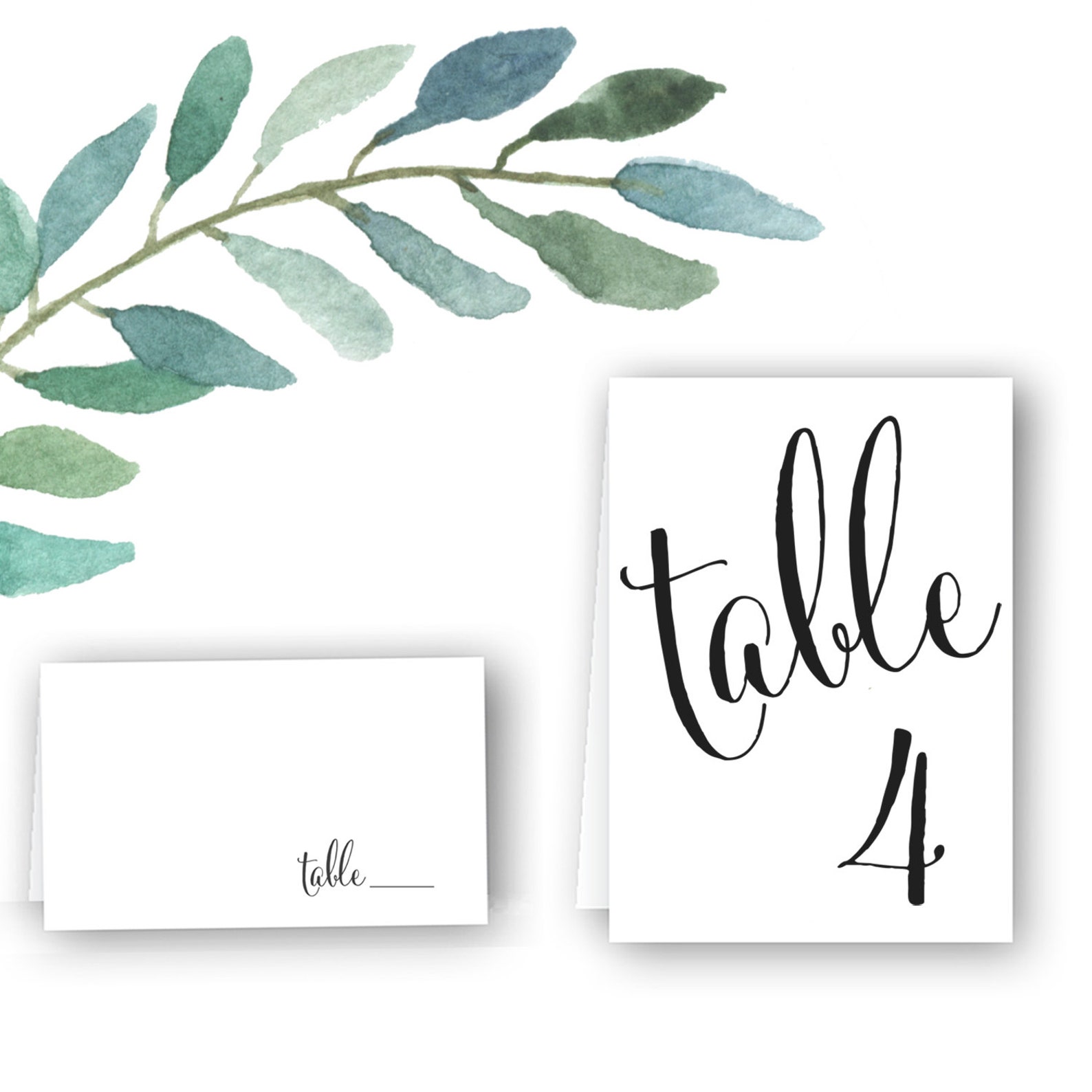 Tented Wedding Table Number Signs Double Sided Number Cards - Etsy