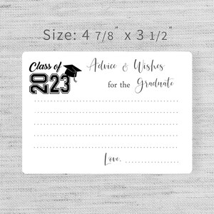 Graduation Advice Cards Wishes for the Graduate Class of - Etsy