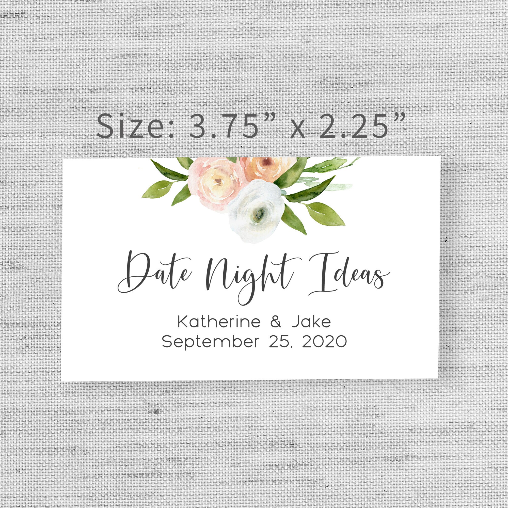 PRINTED Date Night Idea Cards Personalized Game Cards for | Etsy