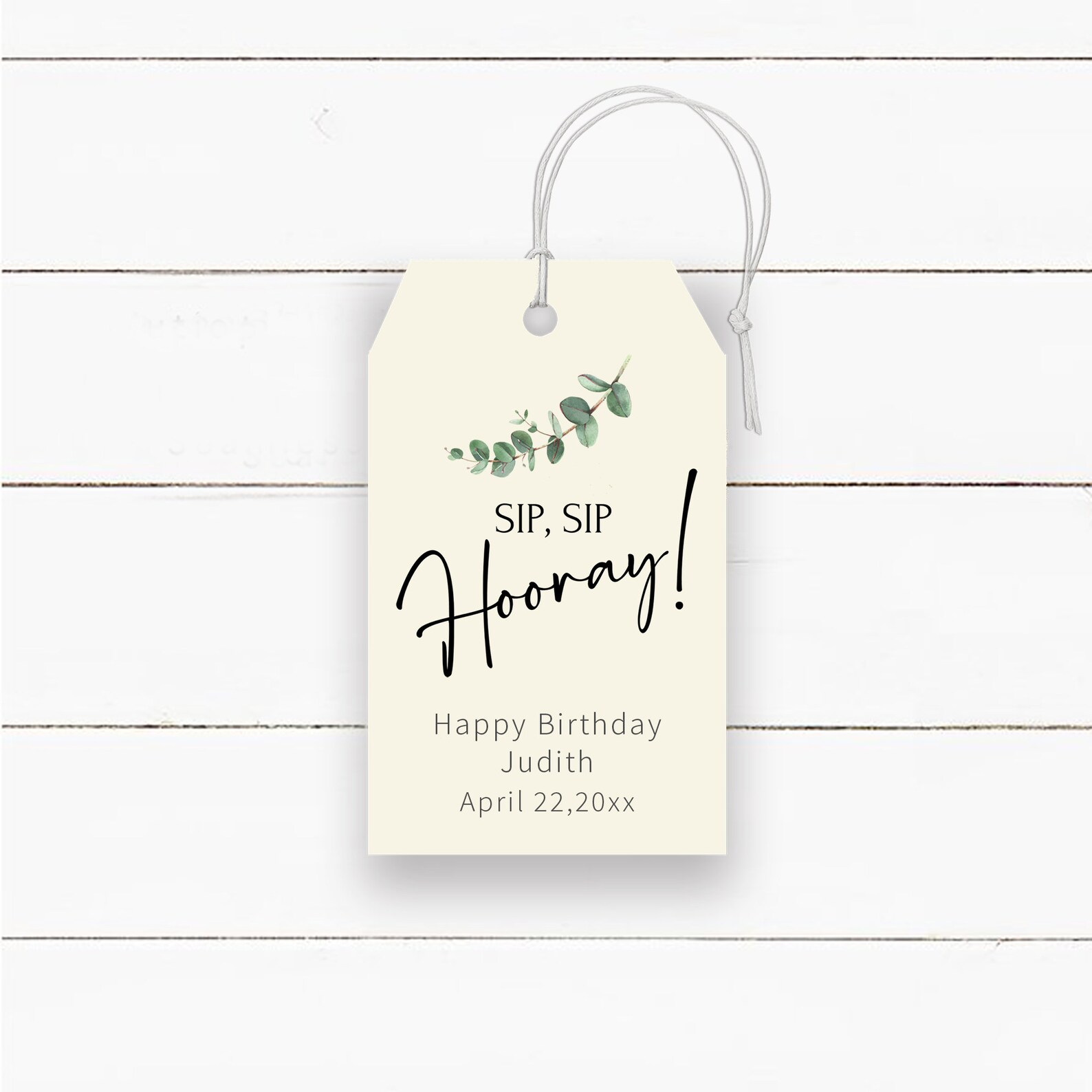 Sip Sip Hooray Favor Tags Personalized Wedding Mini Wine - Etsy