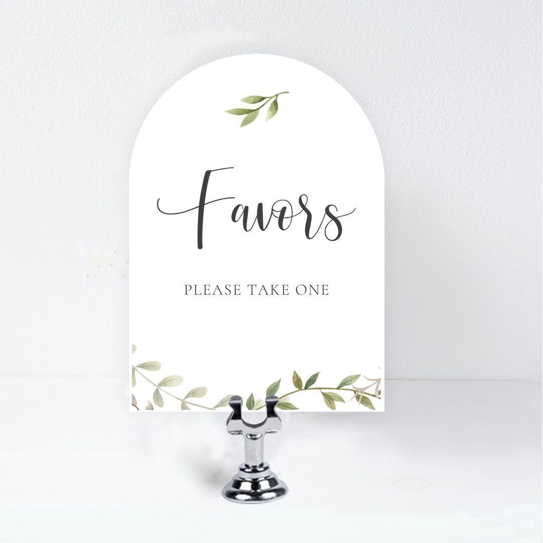 Favor Signs and Sign Stand, Wedding Reception Sign for Favors - Etsy