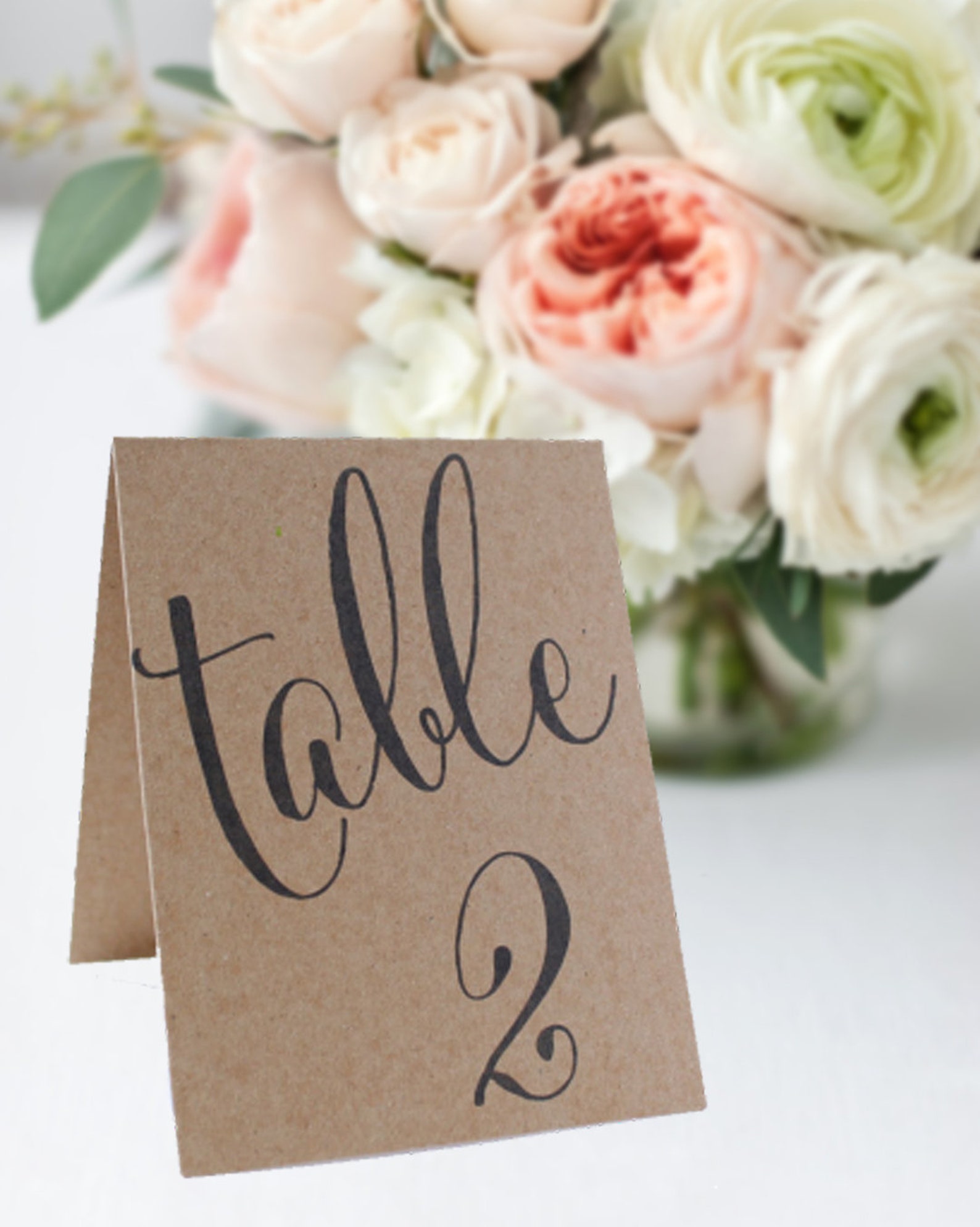 Tented Wedding Table Number Signs Double Sided Number Cards - Etsy