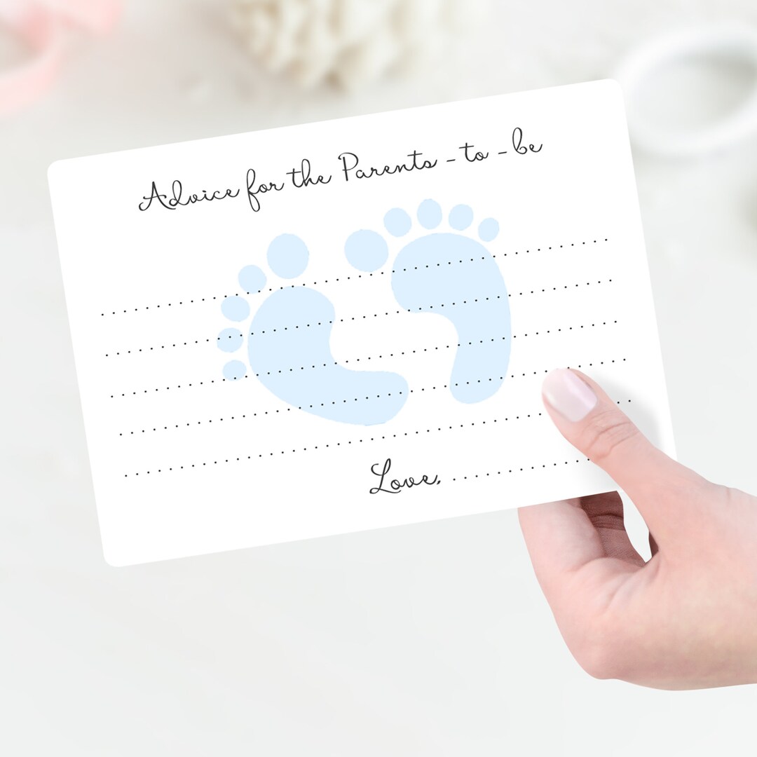 PRINTED Baby Boy Advice Cards, Advice and Wishes Cards, F01 - Etsy