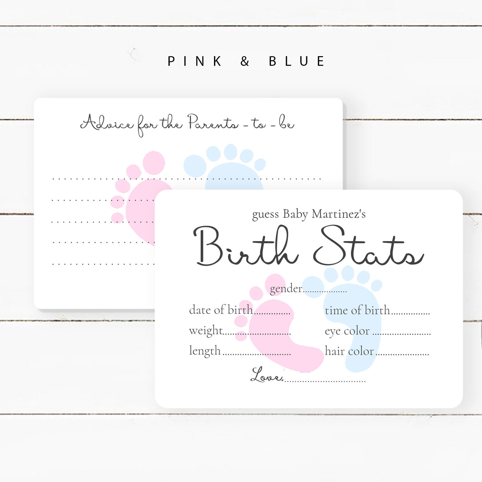 Birth Stat Prediction and Advice Cards Assortment Baby | Etsy