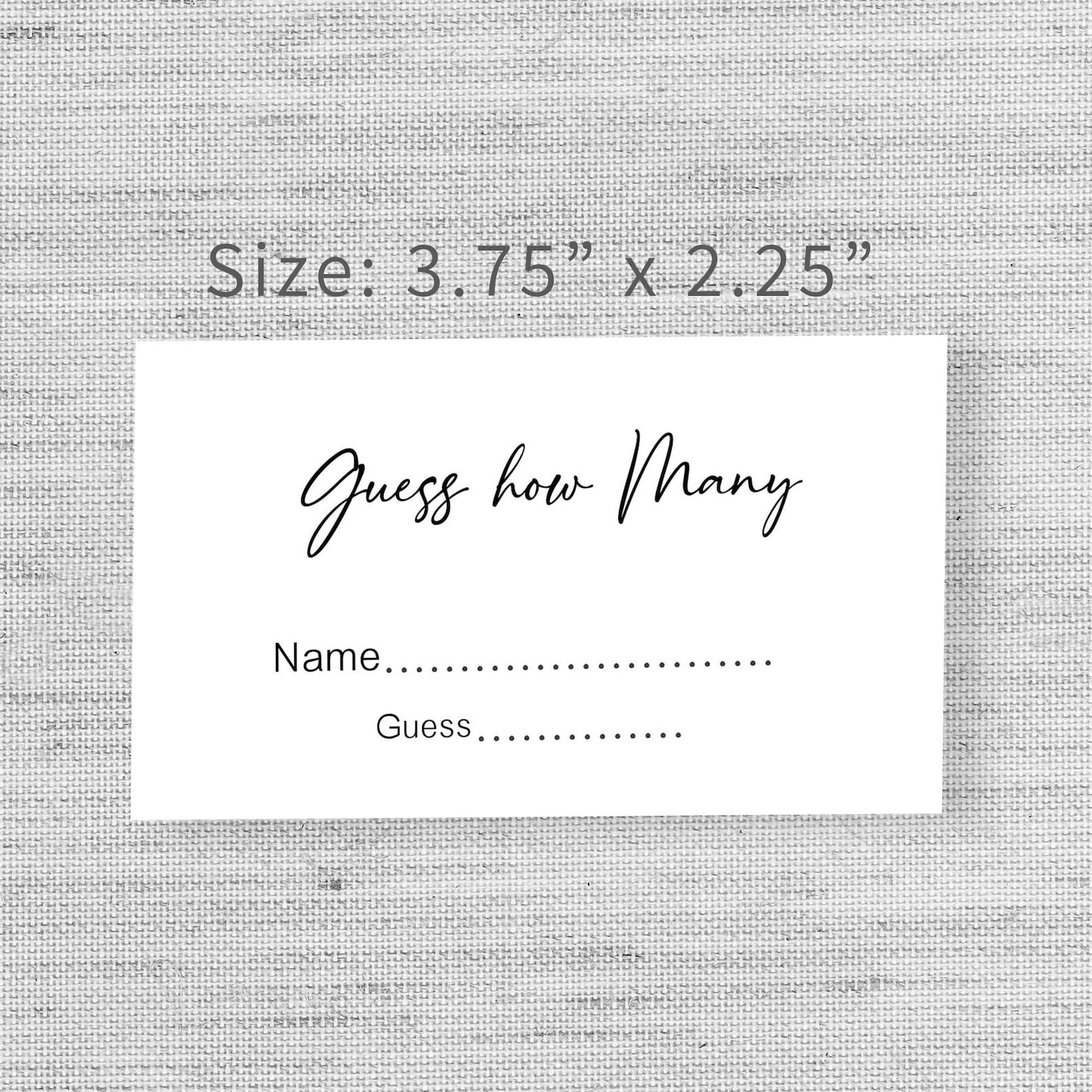 Guess How Many Cards Guessing Game Cards Minimalist Game - Etsy