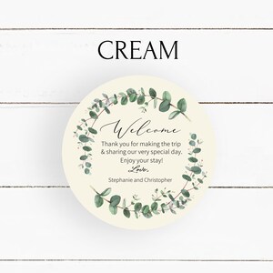 Hotel Welcome Bag Stickers, Greenery Stickers for Wedding Guest Gift ...