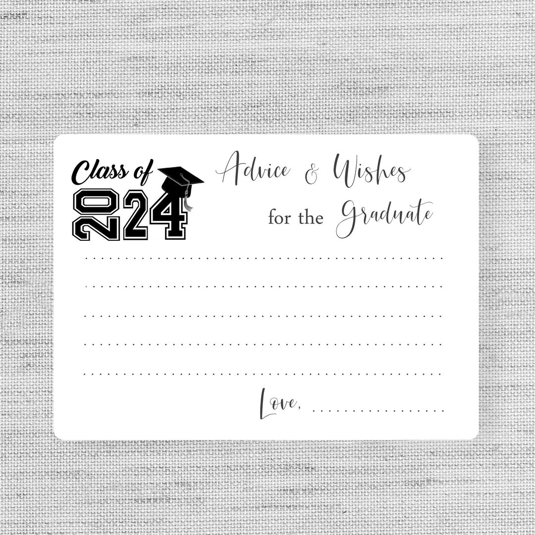 Graduation Advice Cards Wishes for the Graduate Class of 2024 Advice ...