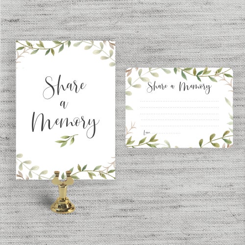 Handmade Memorial Share a Memory Cards Memorial Cards | Etsy