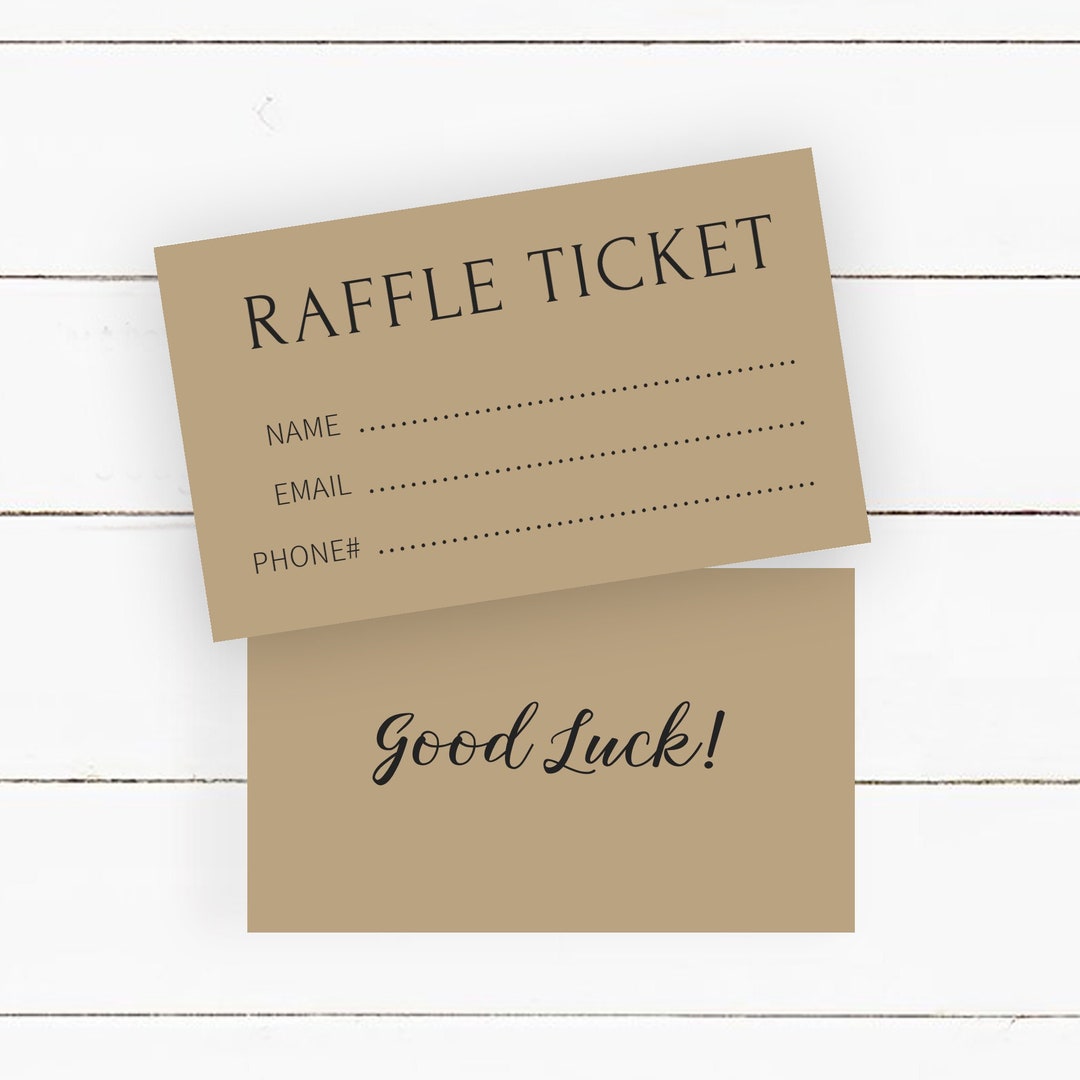Raffle Tickets, Contest Giveaway Raffle Cards - Etsy