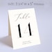 Tented Table Numbers for Wedding Reception - Etsy