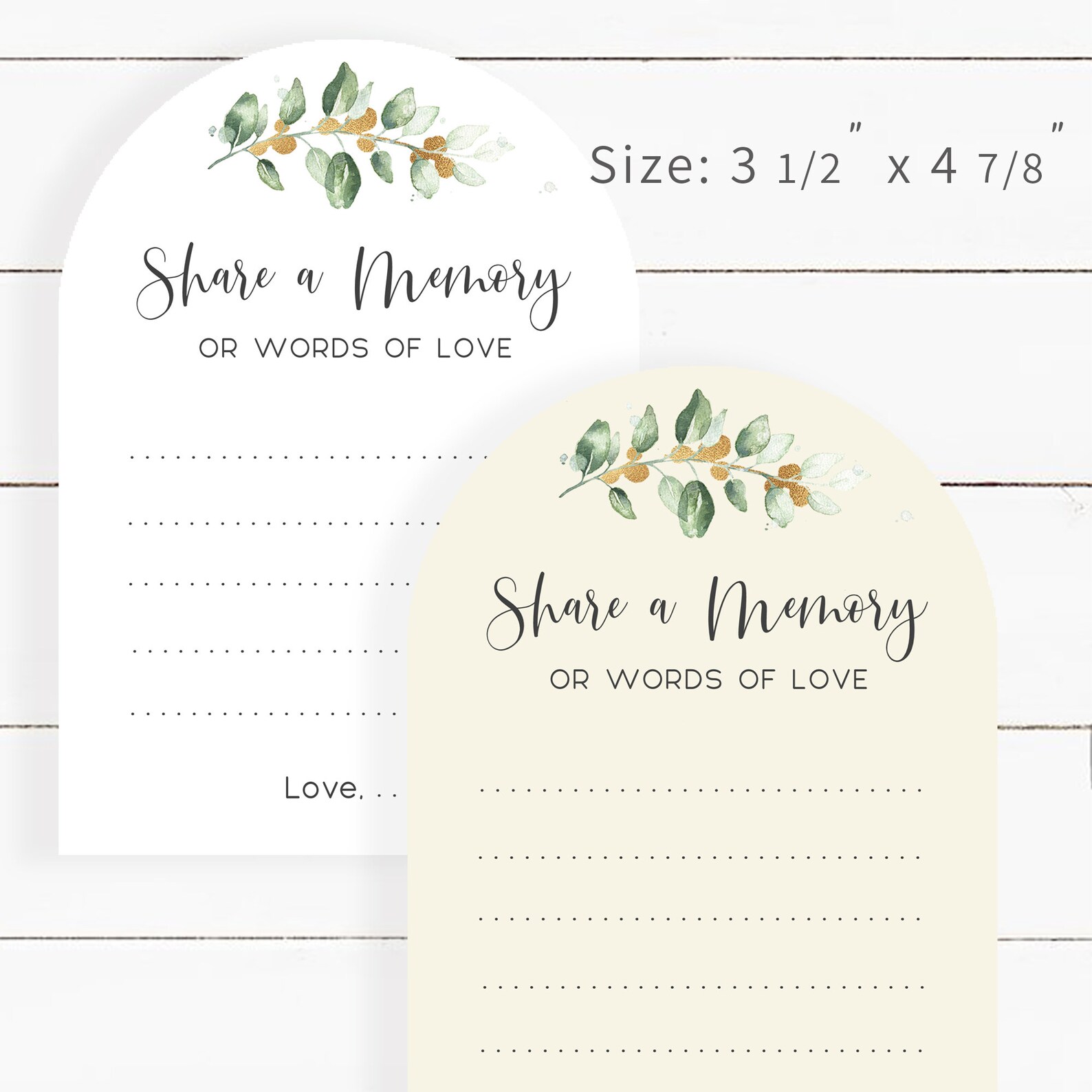 Share a Memory Cards for Celebration of Life Memorial Service - Etsy