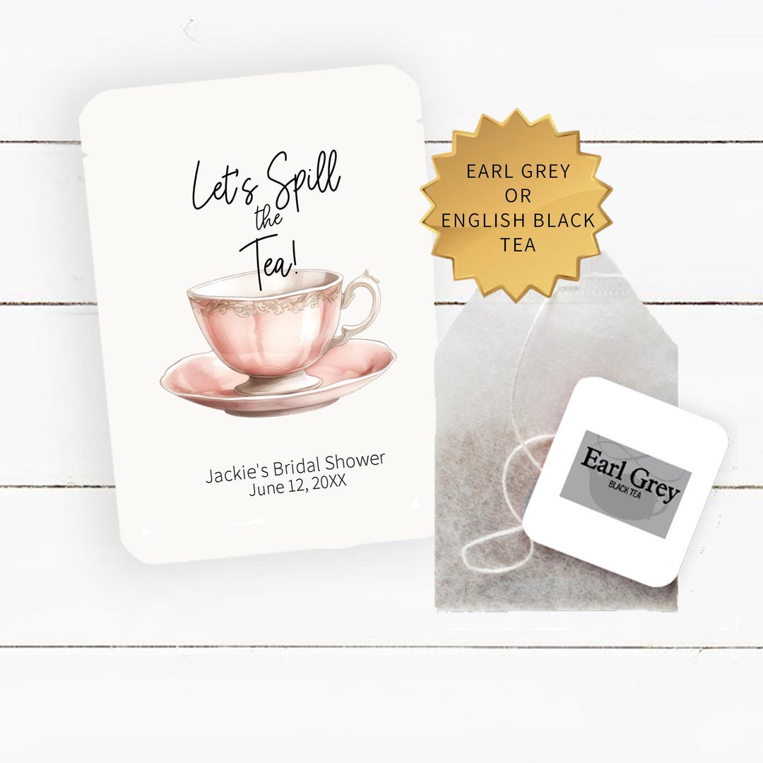 Let's Spill the Tea Bag Favor, Bridal Tea Party Favor for Guests - Etsy
