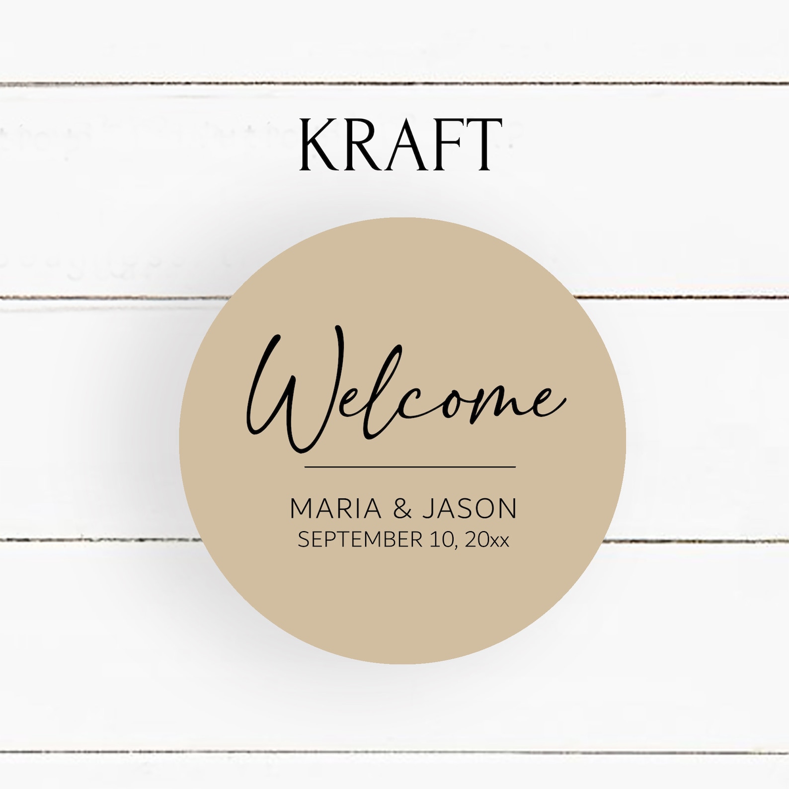 Round Welcome Bag Label, Wedding Guest Favor Box Stickers - Etsy