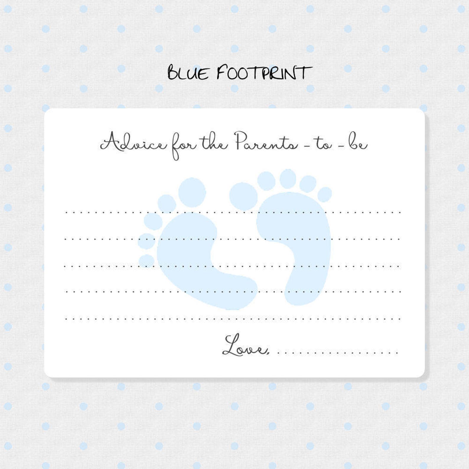 PRINTED Baby Boy Advice Cards Advice and Wishes Cards F01 - Etsy