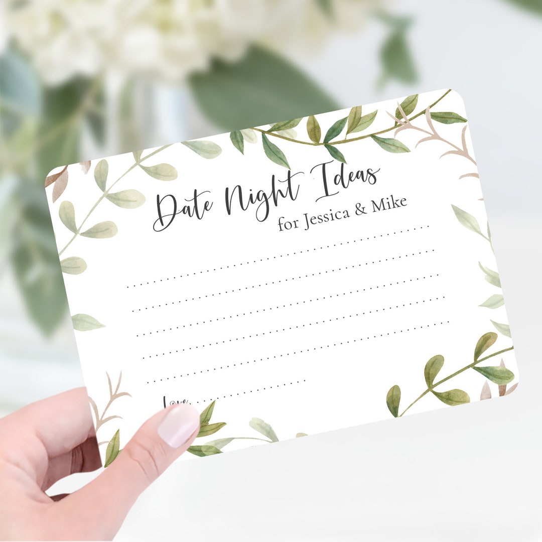 Personalized Date Night Idea Cards for the Newlyweds Date - Etsy