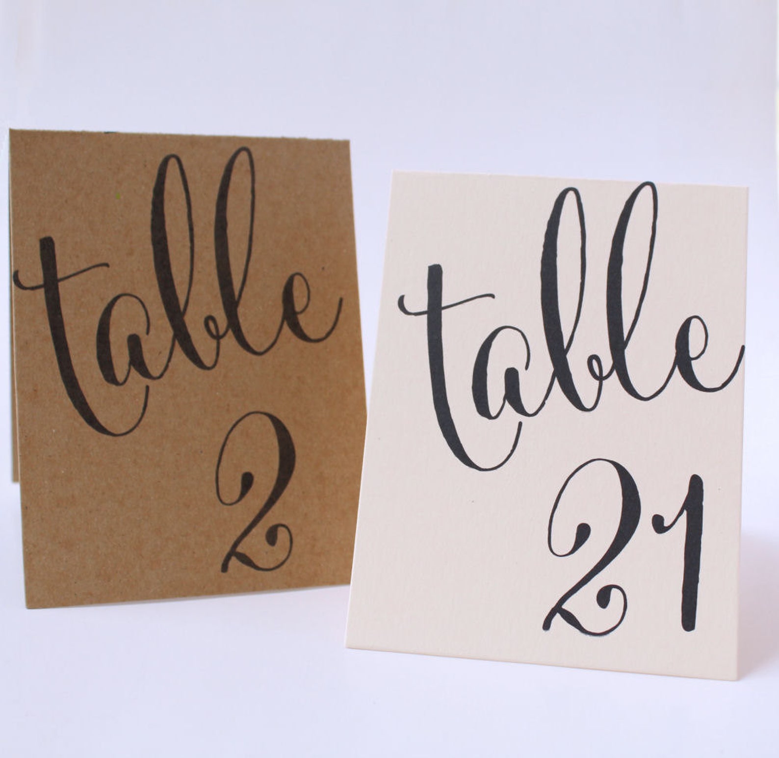 Tented Wedding Table Number Signs Double Sided Number Cards - Etsy