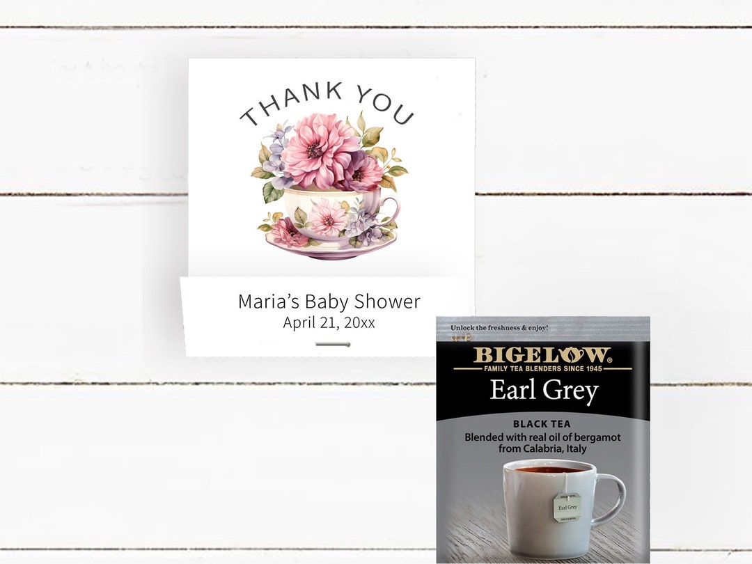 Thank You High Tea Party Favors, Personalized Bridal Shower Tea Cup ...